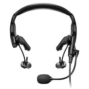 bose proflight series 2 aviation headset with bluetooth connectivity, dual plug cable, black