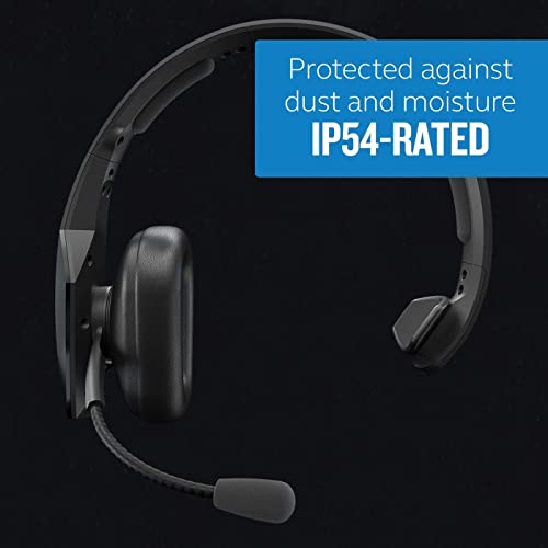 BlueParrott B550-XT Voice-Controlled Bluetooth Headset – Industry Leading Sound with Long Wireless Range, Extreme Comfort and Up to 24 Hours of Talk Time, Black