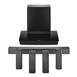 bose lifestyle 650 home entertainment system, compatible with alexa – black & omnijewel ceiling bracket, black