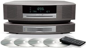 bose wave music system with multi-cd changer – titanium silver, compatible with alexa amazon echo (renewed)