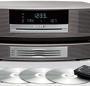 Bose Wave Music System with Multi-CD Changer - Titanium Silver, Compatible with Alexa Amazon Echo (Renewed)