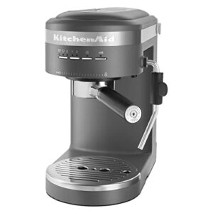 kitchenaid semi-automatic espresso machine kes6403, matte charcoal grey