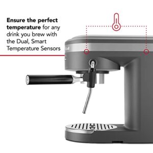 KitchenAid Semi-Automatic Espresso Machine KES6403, Matte Charcoal Grey