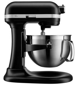 kitchenaid professional lift bowl 600 stand mixer 6 quart, black matte (renewed)