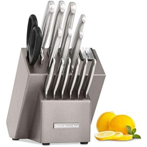 kitchenaid kkfss16cs architect series 16-pc. stainless steel cutlery set