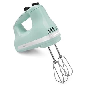 kitchenaid khm512ic 5-speed ultra power hand mixer, ice blue