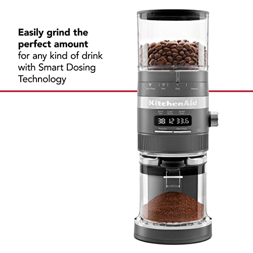 KitchenAid Burr Coffee Grinder - KCG8433, Charcoal Grey, 10 Oz