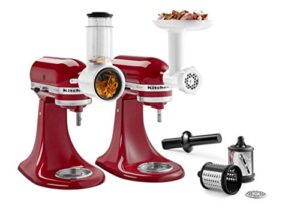 kitchenaid food meat grinder salad vegetable slicer shredder stand mixer attachment set ksm2vsga, multicolor