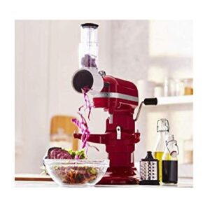 KitchenAid Food Meat Grinder Salad Vegetable Slicer Shredder Stand Mixer Attachment Set KSM2VSGA, Multicolor