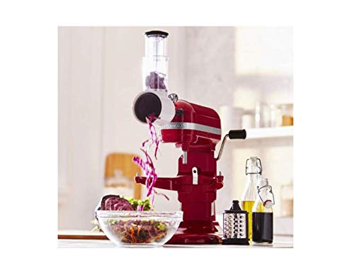 KitchenAid Food Meat Grinder Salad Vegetable Slicer Shredder Stand Mixer Attachment Set KSM2VSGA, Multicolor