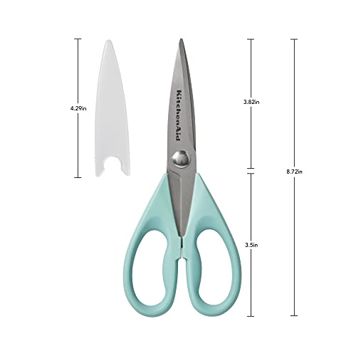 KitchenAid All Purpose Shears with Protective Sheath, 8.72-Inch, Aqua Sky