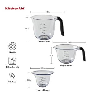 KitchenAid Gourmet Measuring Jugs, Set of 3, Onyx