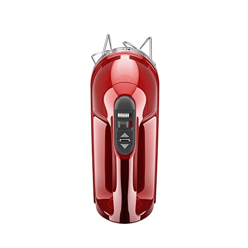 KitchenAid 9-Speed Digital Hand Mixer with Turbo Beater II Accessories and Pro Whisk - Candy Apple Red