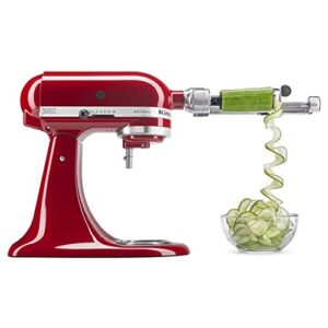 kitchenaid ksm2apcq 7 blade spiralizer plus with peel, core and slice