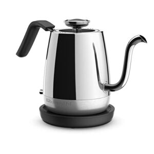 kitchenaid kek1025ss precision gooseneck electric kettle, 1 liter, stainless steel