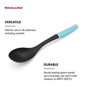 KitchenAid Gourmet Nylon Basting Spoon, One Size, Matte Aqua Sky