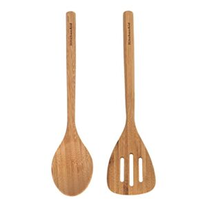 kitchenaid bamboo turner and spoon set, 2-piece