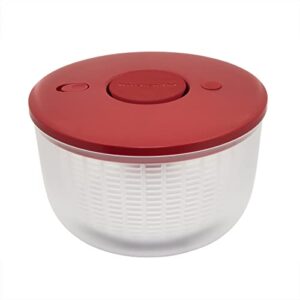 kitchenaid universal salad spinner with pump mechanism and large bowl, 7.43 quart, empire red