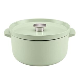 kitchenaid enameled cast iron dutch oven/casserole, 6 quart, pistachio