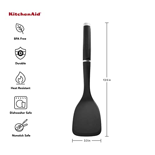 KitchenAid KE001OHOBA Classic Solid Turner, One Size, Black 2