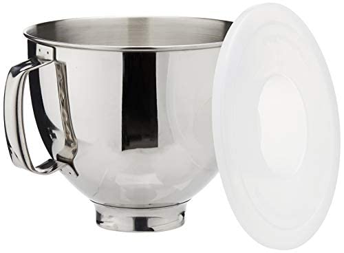 KitchenAid K5THSBP Tilt-Head Mixer Bowl with Handle, Polished Stainless Steel, Polished Stainless Steel, 5-Quart