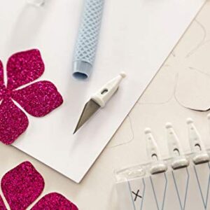 Cricut TrueControl Knife Kit - For Use As a Precision Knife, Craft knife, Carving Knife and Hobby Knife - For Art, Scrapbooking, Stencils, and DIY Projects - Comes With 5 Spare Blades - [Blue]