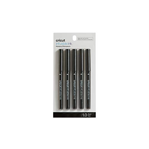 Cricut Infusible Ink Markers, Black Medium-Point Markers (1.0), 5 count