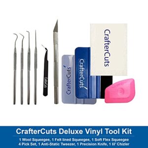 Silhouette Cameo 4 White Bundle with Vinyl Starter Kit, Heat Transfer Starter Kit, 2 Autoblade 2, 24 Pack of Pens, CC Vinyl Tool Kit, 130 Designs, and Access to Ebooks, Tutorials, & Classes