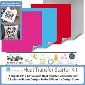 Silhouette Cameo 4 White Bundle with Vinyl Starter Kit, Heat Transfer Starter Kit, 2 Autoblade 2, 24 Pack of Pens, CC Vinyl Tool Kit, 130 Designs, and Access to Ebooks, Tutorials, & Classes