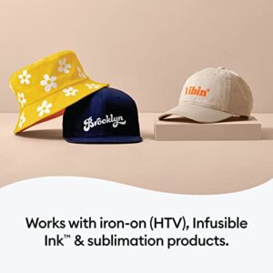 Cricut Hat Press and Infusible Ink Patterns Bundle, Hat Sublimation Projects with Cricut Maker, Explore & Joy Machines (not Included), Curved Heat Press, HTV Iron On, DIY Project, Gift Idea