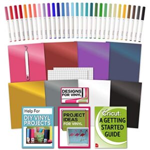 cricut vinyl, ultimate pen set, weeder tool and getting started guide bundle