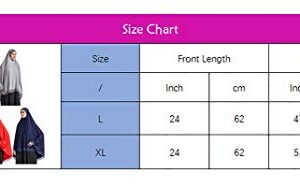 Muslim High Stretch Hijab Pure Color Half-body Cover Hijab with Lace for Praying, Pink, X-Large