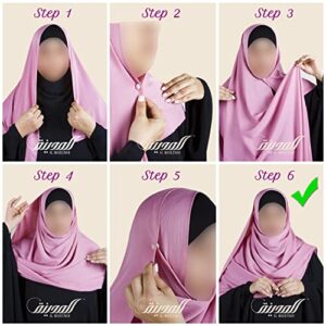 AL MADEENAH Hijab For Women and Hijab Underscarf Set Muslin Hijab Scarfs For Women and Undercap Kit | Hijab Underscarf L80 x W28 | Hajib for Women, Kit 2 pieces Hijab for Women and UnderCap (Olive)