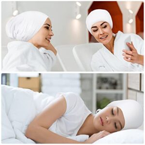 2 Pieces Women Under Scarf Hat Hijab Cap Islamic Hijab Undercap Hijab Bonnet Cap Muslim Inner Beanies Hat Underscarf Turban Caps with Ties Back