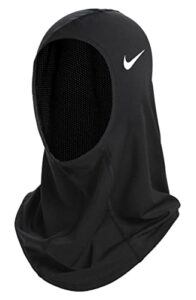 nike pro hijab 2.0 black/white m/l