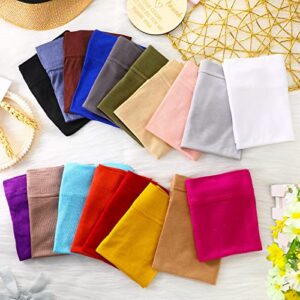 18 Pieces Hijab Undercap Scarf Hijab Cap Unisex Dreadlock Cap Turbans Women Stretch Under Caps Solid Color Woman Hijab Cap(Dark Color)