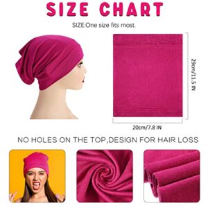 18 Pieces Hijab Undercap Scarf Hijab Cap Unisex Dreadlock Cap Turbans Women Stretch Under Caps Solid Color Woman Hijab Cap(Dark Color)