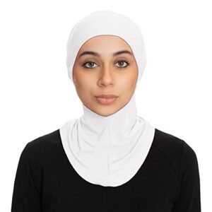 ninja cotton jersey inner neck under scarf for hijabs white