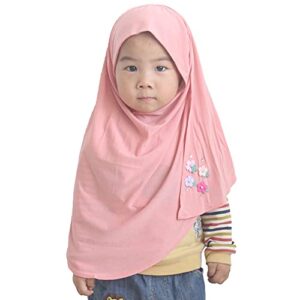 modest beauty one piece baby kids muslim islamic scarf hijab for 3-8 years old little girls ready to wear