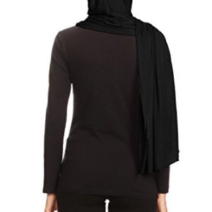 Abeelah Jersey Hijab Scarf - Made in the USA - Islamic, Muslim, African and Indian Fashion Compatible (Black)