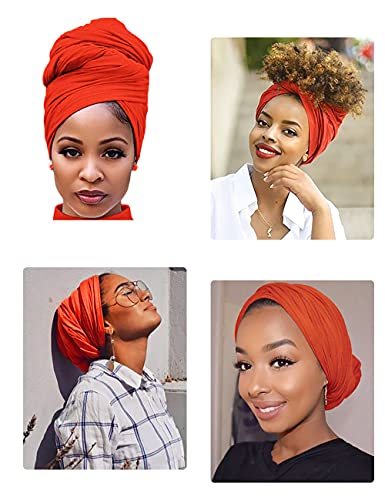 Harewom 3PCS Head Wraps for Black Women Turban Headwraps Stretchy African Hair Wraps Soft Jersey Head Scarf Tie Headbands Pack for Dread Locs Natural Hair