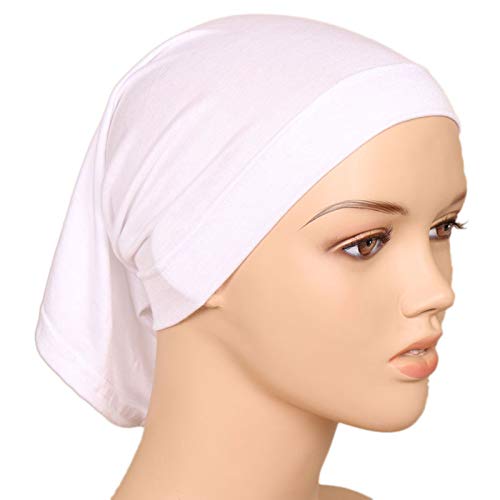 Cntqiang Women's Soft Cotton Render Cap Muslim Bonnet Inner Hijab Caps Underscarf Sleeping Hat (6Pcs A)