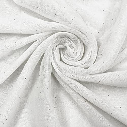 woogwin Women's Cotton Scarves Lady Light Soft Fashion Solid Scarf Wrap Shawl(Glitter White)