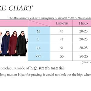 Lenmipot Women Muslim Hijab Cover Islamic Khimar Long Salah Clothes Prayer Hijab