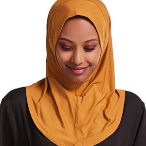 GladThink Women Girl Muslim Long Hijab Camel