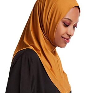 GladThink Women Girl Muslim Long Hijab Camel