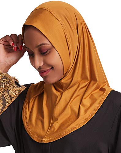 GladThink Women Girl Muslim Long Hijab Camel