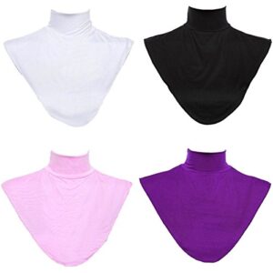 gladthink 4 x women’s muslim modal fake collar hijab extensions neck cover set no.13