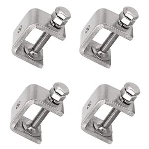 kyien 4pieces 304 stainless steel c-clamp heavy duty c-clamp woodworking welding building household tiger clamp g-clamp