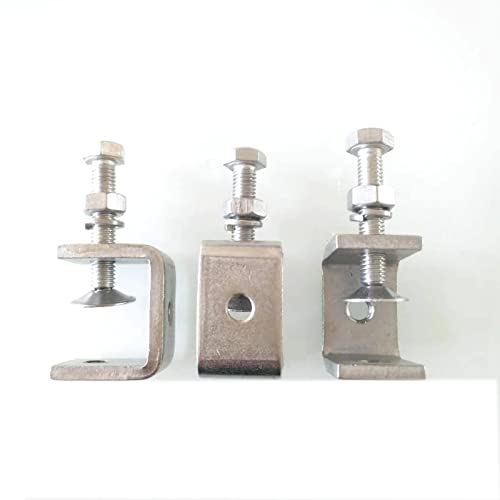 Kyien 4Pieces 304 Stainless Steel C-Clamp Heavy Duty C-clamp Woodworking Welding Building Household Tiger Clamp G-Clamp